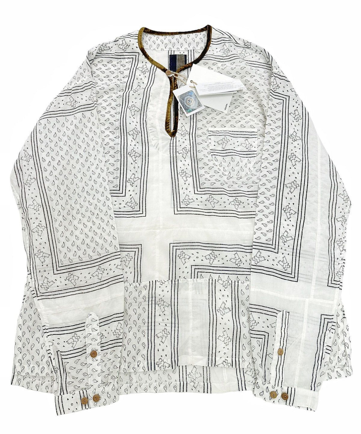 ICT Silk Paisley Bandana PO Tunic Shirt – Archive Reloaded