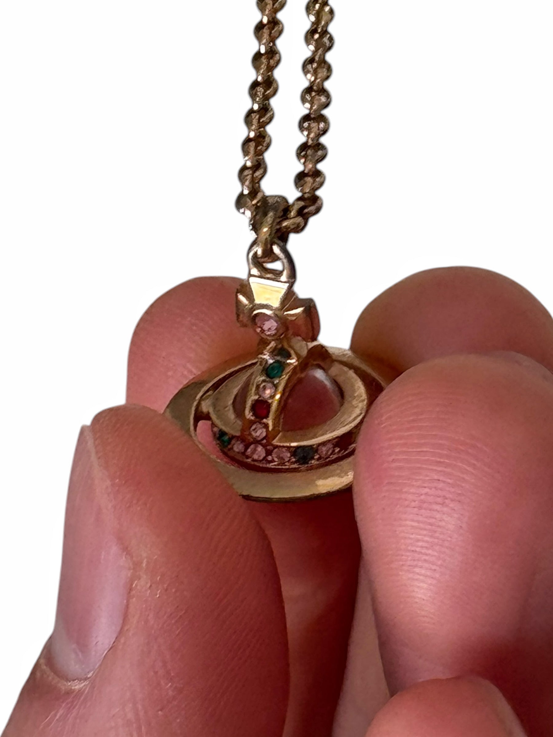 Gold Rainbow Crystal 3D Orb Planet Chain – Archive Reloaded